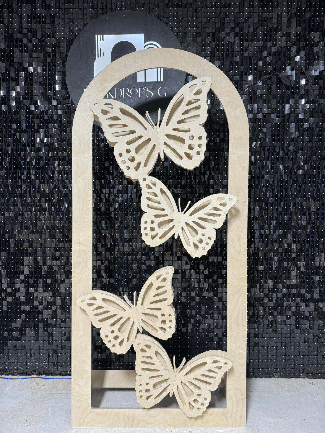 Butterfly Arch Backdrop, 3D Butterflies Backdrops, 3D Butterfly Backdr ...